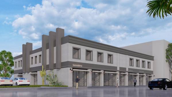 Design project for 2 story brick with stucco over storefront and ...