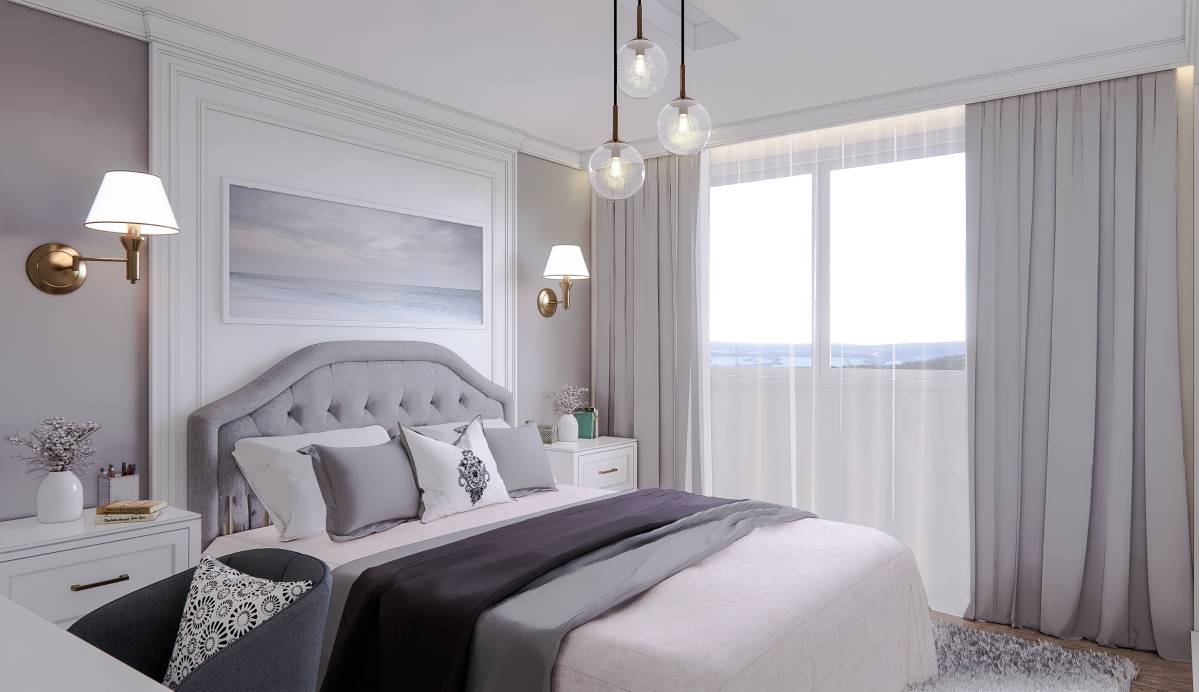 Design project for Furniture and decoration of the bedroom in Romania ...