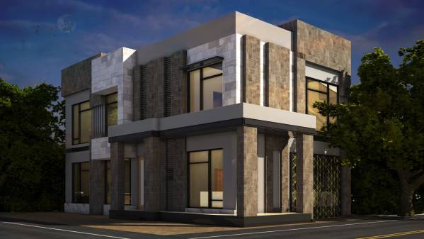 Design project for Modern Contemporary Corner Lot Design on a 50 ...
