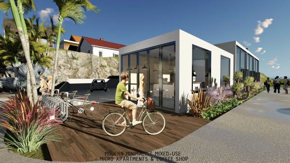 Design project for Minimalist Modern Mixed Use-Small Work/Live units ...