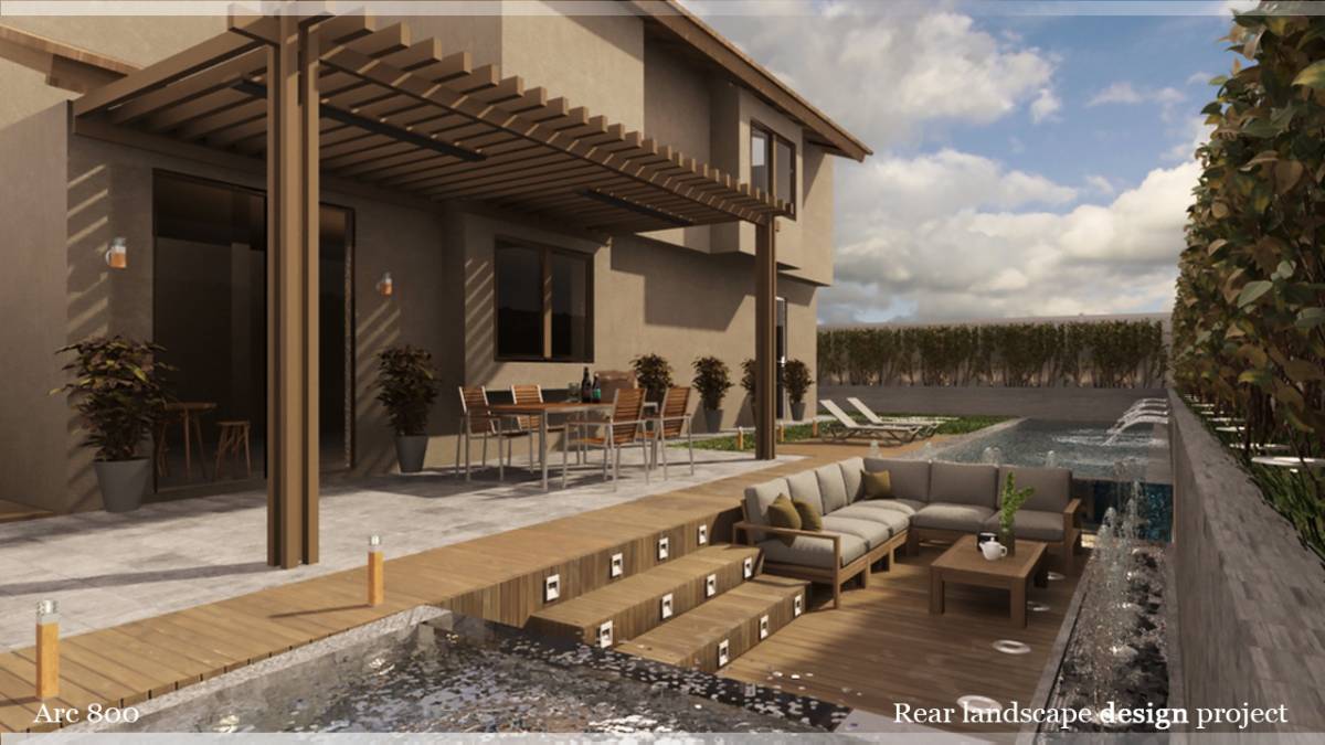 Design project for Rear landscape design project - clean, modern ...