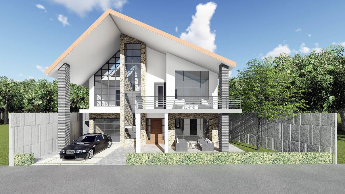 Design project for Modern Maisonette with Attic Space and Detached ...