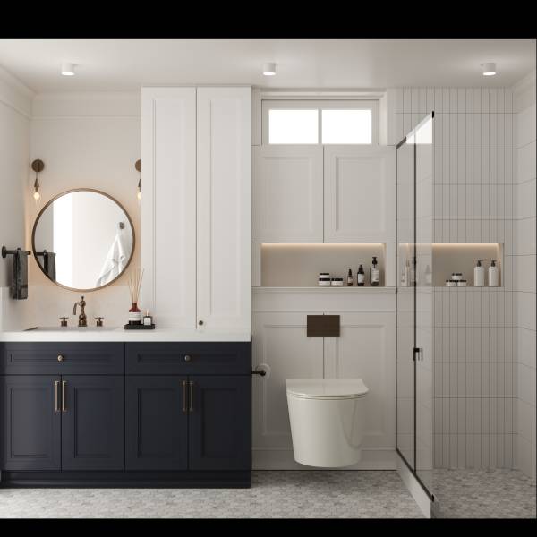 Design project for Philadelphia Row House Second Floor Full bath in ...