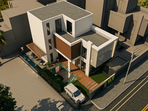 Design project for Residential Project (2d floor plans and rendered ...