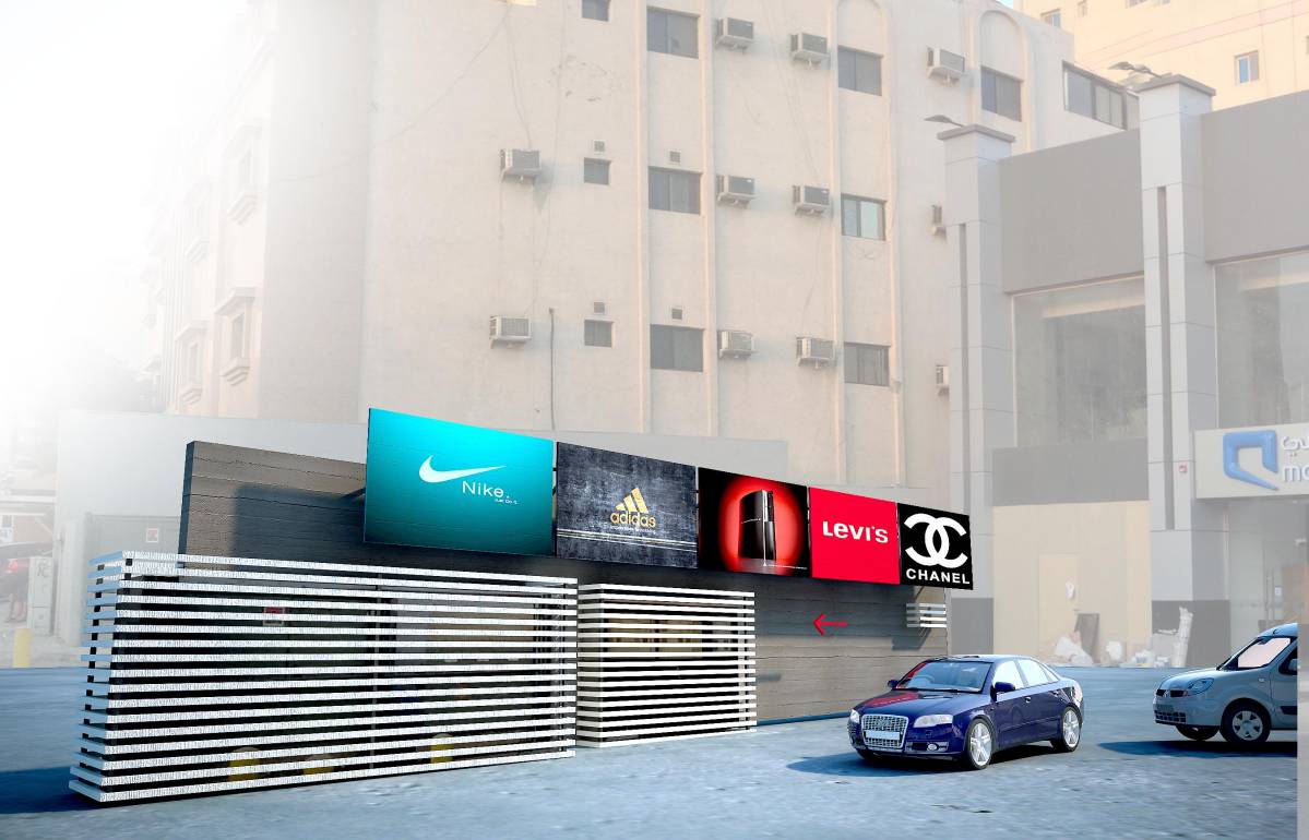 Design project for Strip mall boundary wall renovation in Saudi Arabia ...