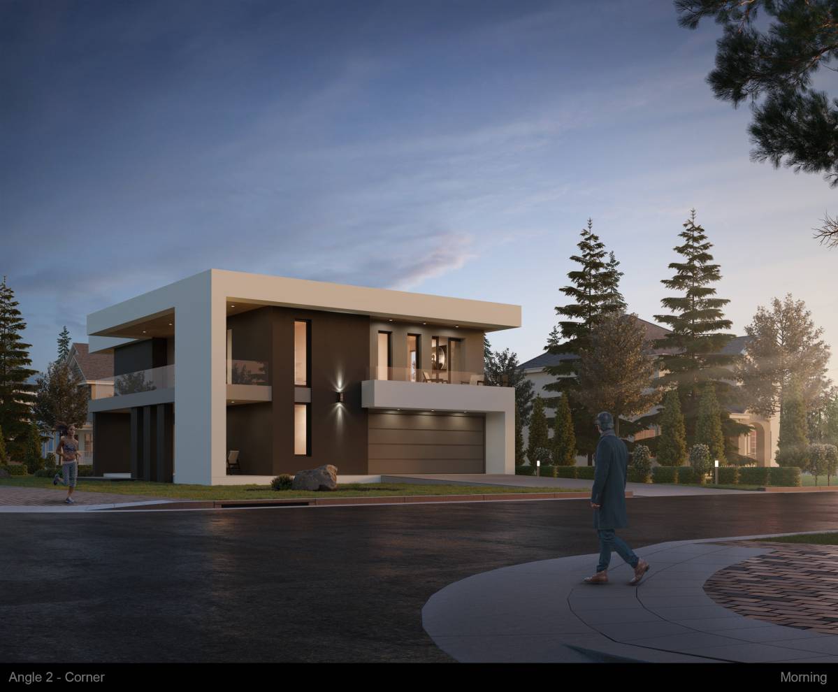 Design project for Modern Contemporary Corner Lot Design on a 50 ...