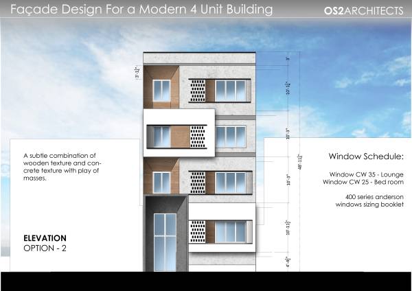 Design project for Façade Design For a Modern 4 Unit Building in United ...