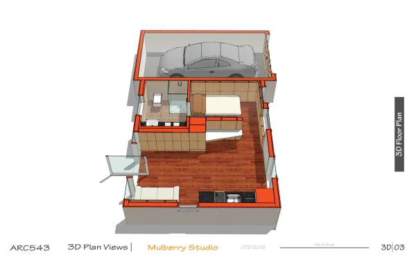 Design project for Mulberry 300 Sq/ft Studio Apartment in United States ...