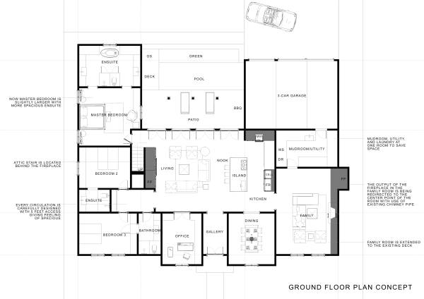 Design project for 1970s Ranch Remodel and Addition in United States ...