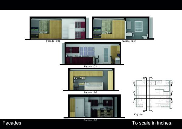 Design project for Mulberry 300 Sq/ft Studio Apartment in United States ...