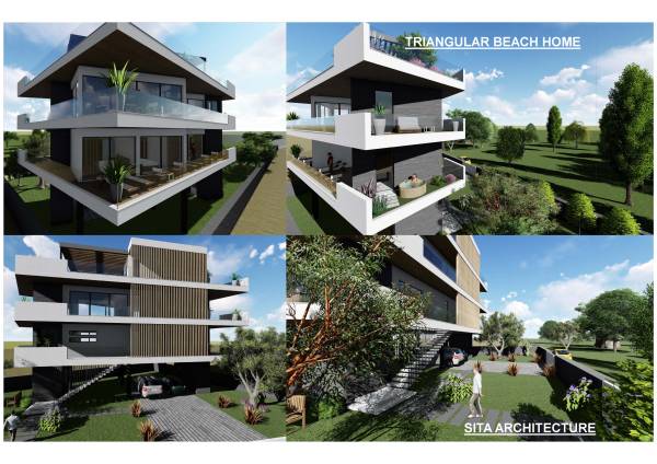Design project for Triangular Beach Home in United States | Arcbazar