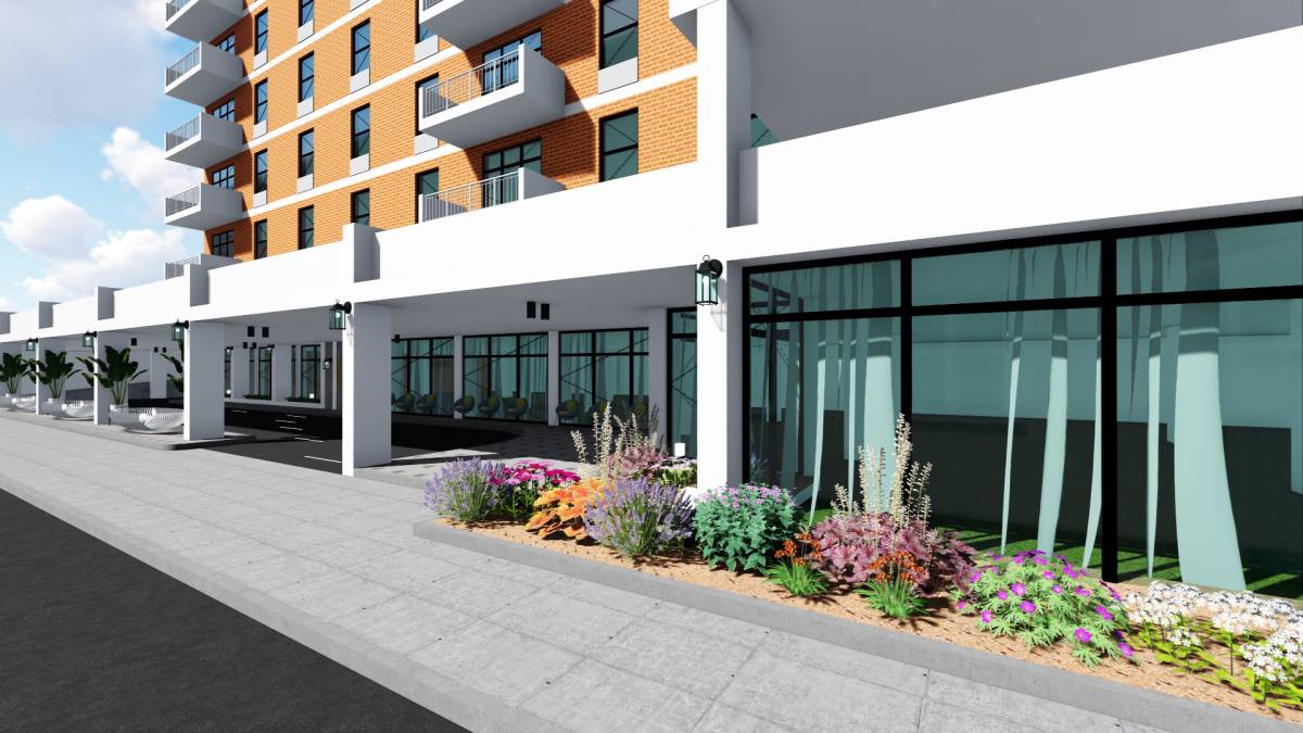 Design project for Design for Building Entrance, Porte Cochere ...