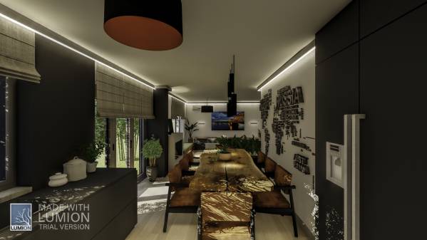 Design project for Living room with kitchen interior design in Estonia ...