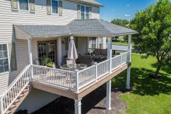 Design project for Deck connecting walk/house to patio in United States ...