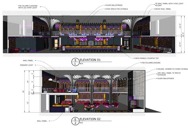 Design project for night club and roof top bar design in United States ...