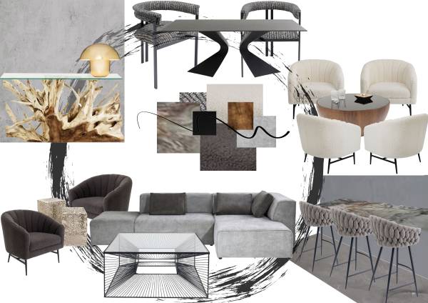 Design project for HIgh End Beach Retreat Home- Central Living Area ...