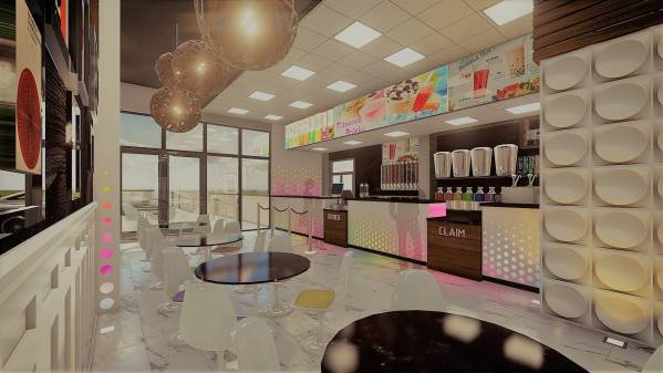 Design project for sports bar/restaurant and a boba tea house interior ...