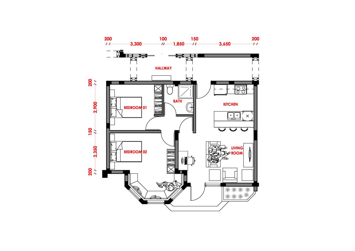 Design project for Redesign Apartment Layout in Bahamas | Arcbazar