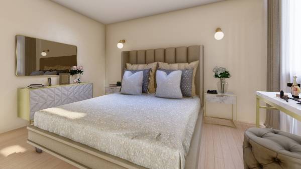 Design project for Furniture and decoration of the bedroom in Romania ...