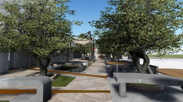 Design project for Office Building Outdoor Lounge in United States ...