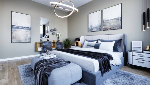 Design project for Furniture and decoration of the bedroom in Romania ...