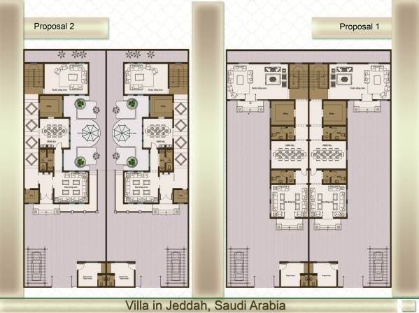 Design project for Develop a floor plan for two connected villa in ...