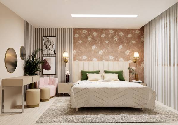Design project for Furniture and decoration of the bedroom in Romania ...