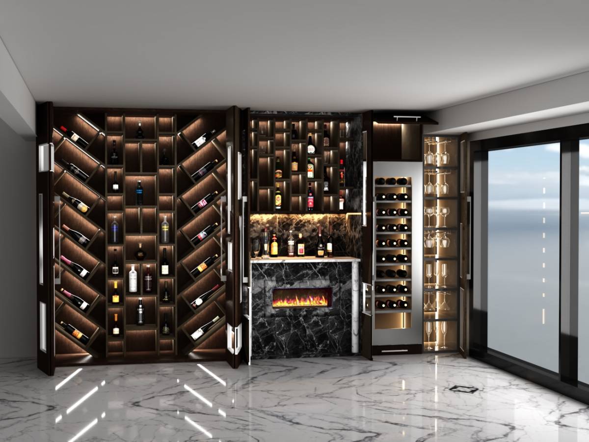 Design project for • Bar design with possible fireplace in Singapore ...