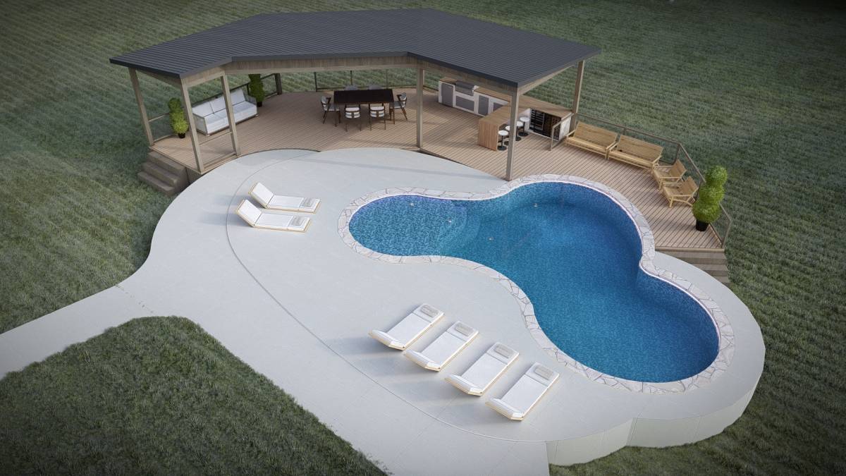 Design project for Covered Pool Side Deck in United States | Arcbazar