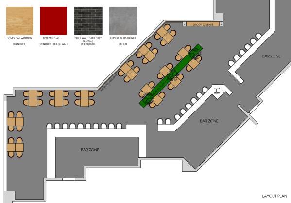 Design project for Interior design of restaurant zone in United States ...