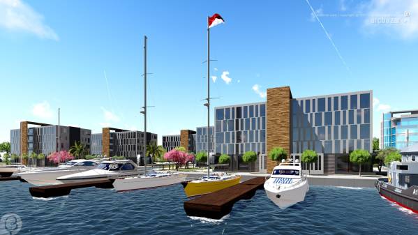 Design project for Conceptual Renderings Mixed Use Marine Harbour in ...