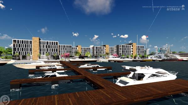 Design project for Conceptual Renderings Mixed Use Marine Harbour in ...