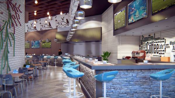 Design project for Interior design of restaurant zone in United States ...