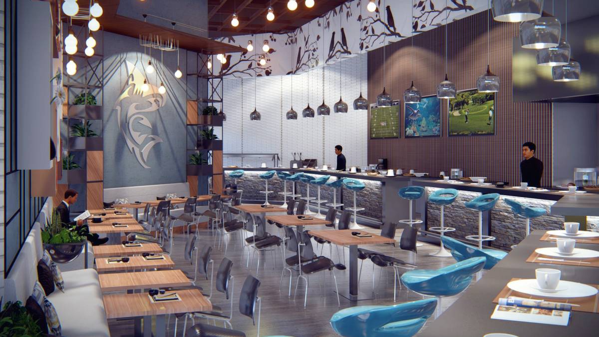 Design project for Interior design of restaurant zone in United States ...