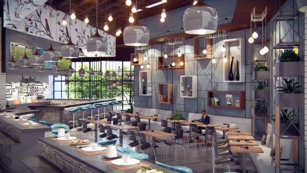 Design project for Interior design of restaurant zone in United States ...