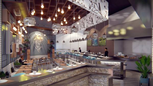 Design project for Interior design of restaurant zone in United States ...