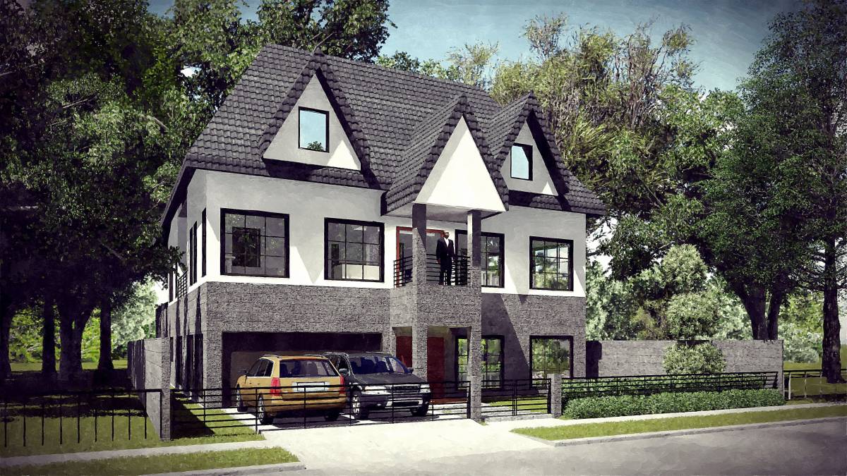 Design project for Modern Maisonette with Attic Space and Detached ...