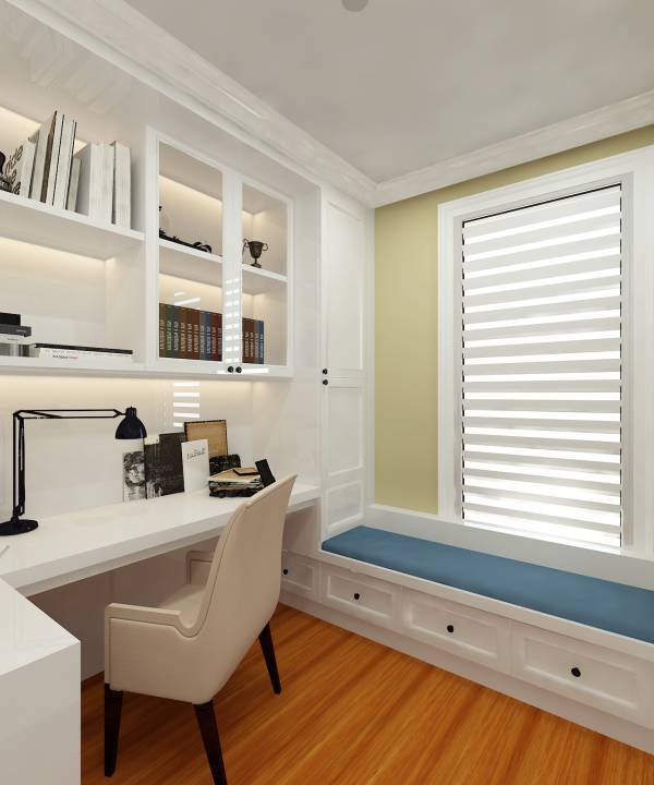 Design project for Small study/library with built-in bookcases in ...