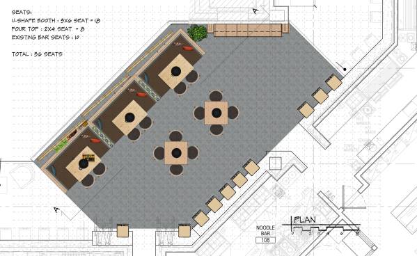 Design project for Interior design of restaurant zone in United States ...