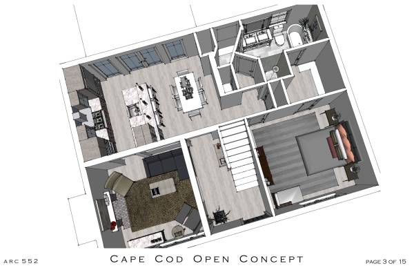 Design project for 1st Floor Cape Cod Open Concept in United States ...