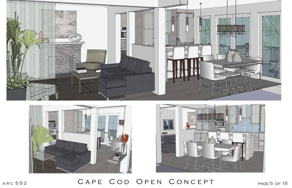 Design project for 1st Floor Cape Cod Open Concept in United States ...