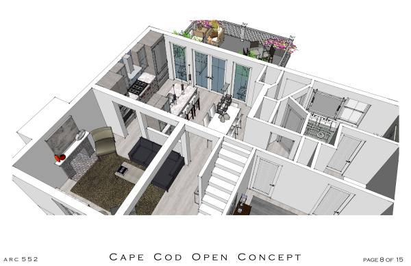 Design project for 1st Floor Cape Cod Open Concept in United States ...