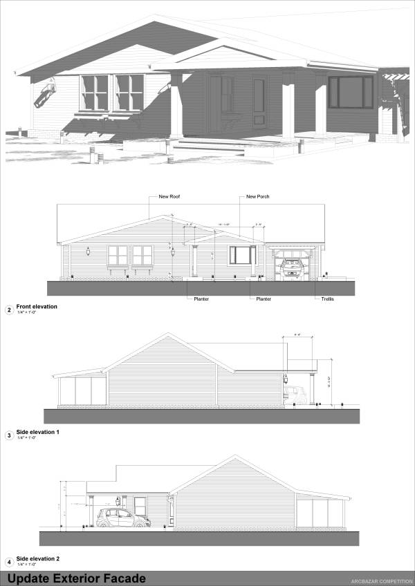 Design project for Update Exterior Facade in Canada | Arcbazar