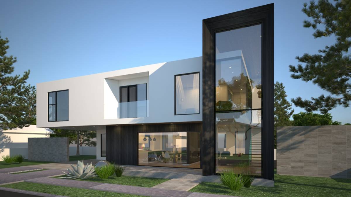 Design project for Modern Contemporary Corner Lot Design on a 50 ...