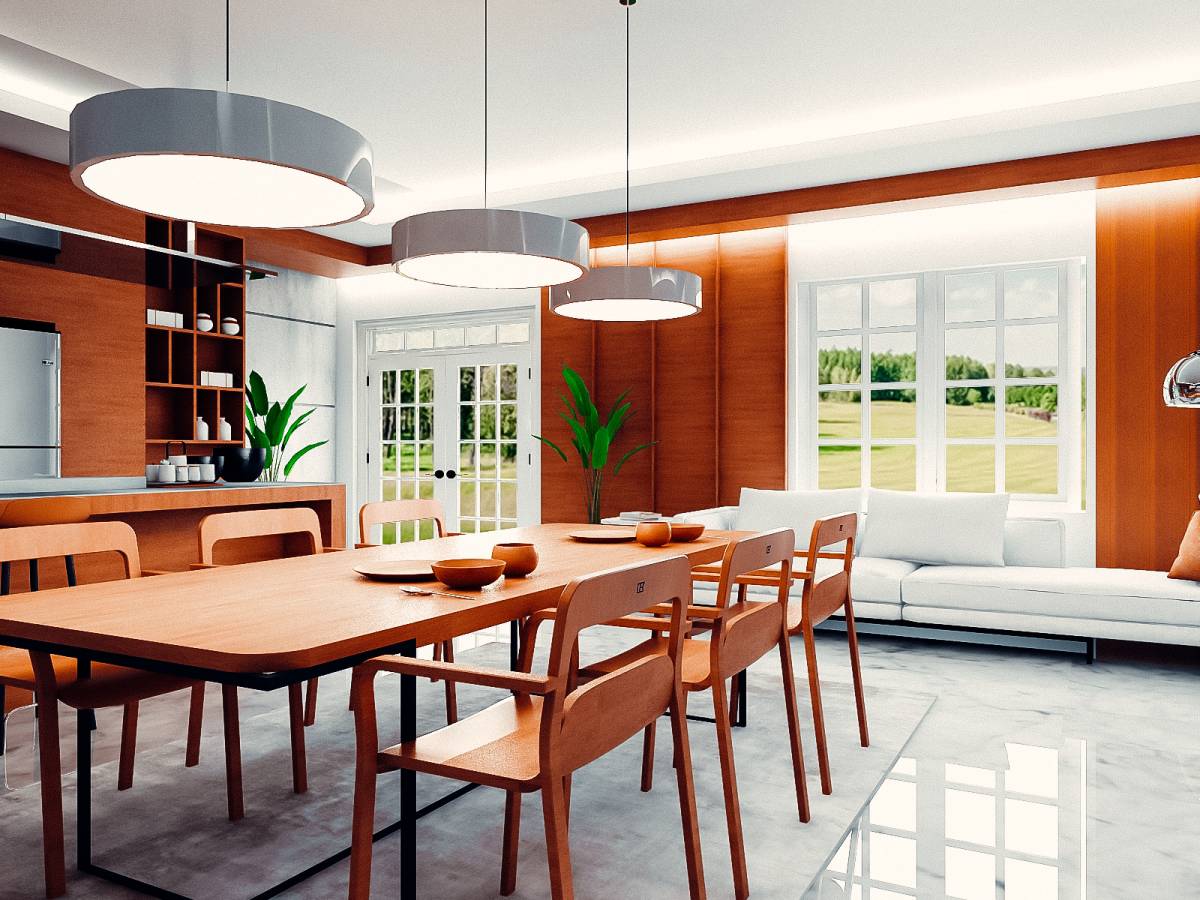 Design project for Amazing Modern Zen Basement with golf course water ...