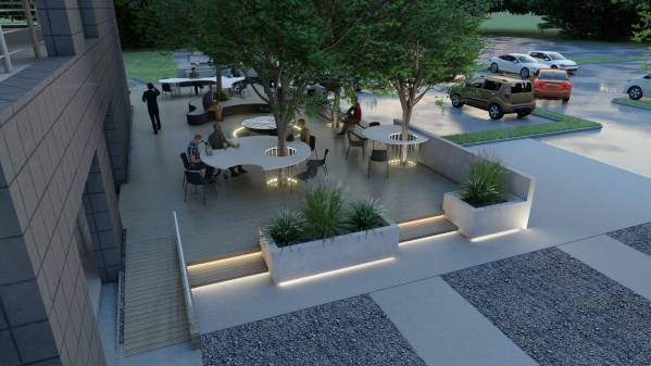 Design project for Office Building Outdoor Lounge in United States ...