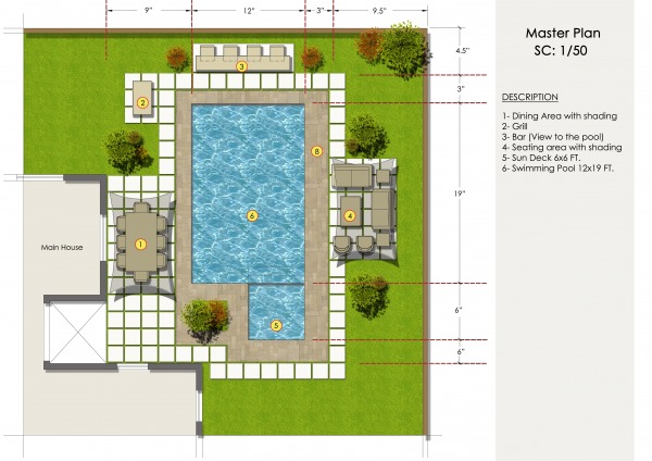Design project for pool, terrace design in United States | Arcbazar