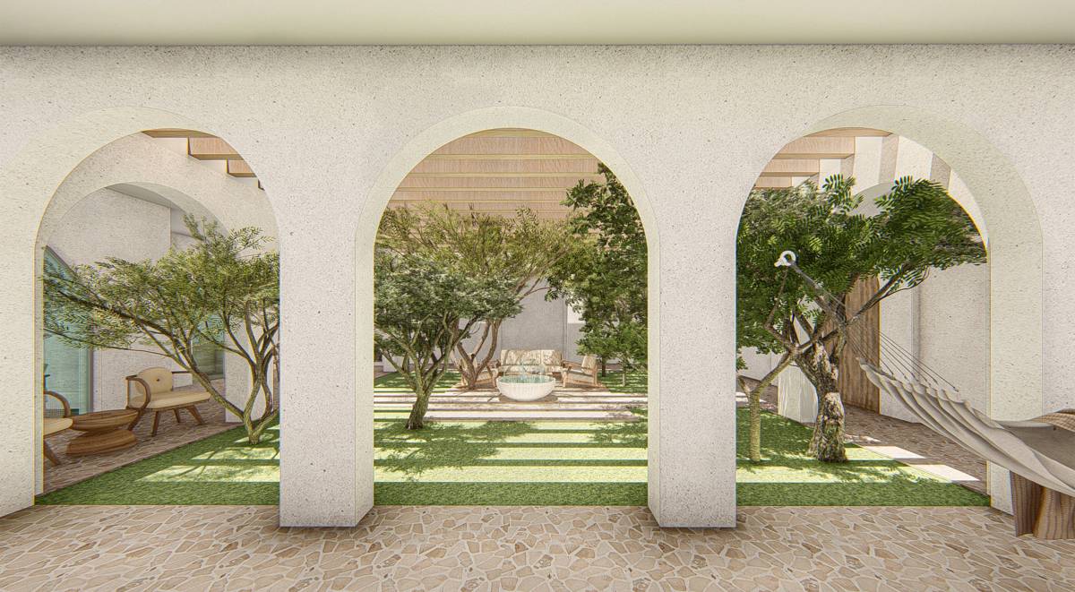 Design project for Small courtyard house plan in Saudi Arabia | Arcbazar