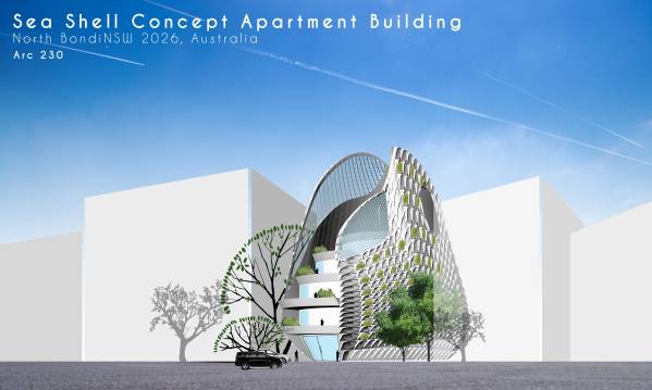 Design project for Sea Shell Concept Apartment Building in Australia ...