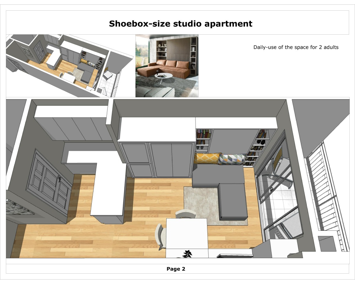 Design project for Shoebox-size studio apartment in Singapore | Arcbazar